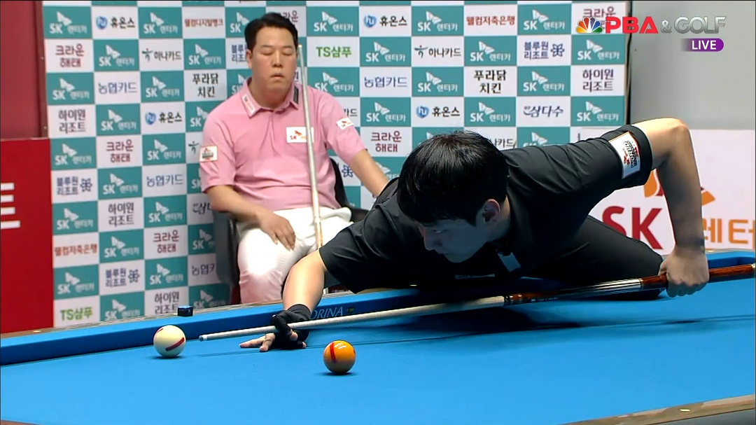 세트 후반 피말리는 접전 끝에 3세트를 따내는 이영훈[SK렌터카 PBA 월드챔피언십 2023] | 다음스포츠