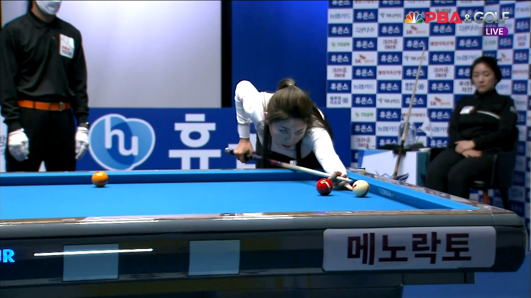 다음스포츠 | 2연속 뱅크샷 성공하면서 9점 고지에 올라서는 김가영[휴온스 LPBA 챔피언십 2022]