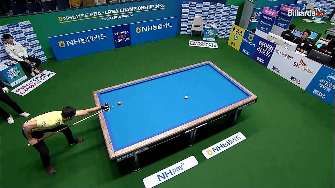 다음스포츠 | 환상적인 투뱅크샷 성공!!8점하이런 마르티네스[NH농협카드 PBA챔피언십 24-25]ㅂ