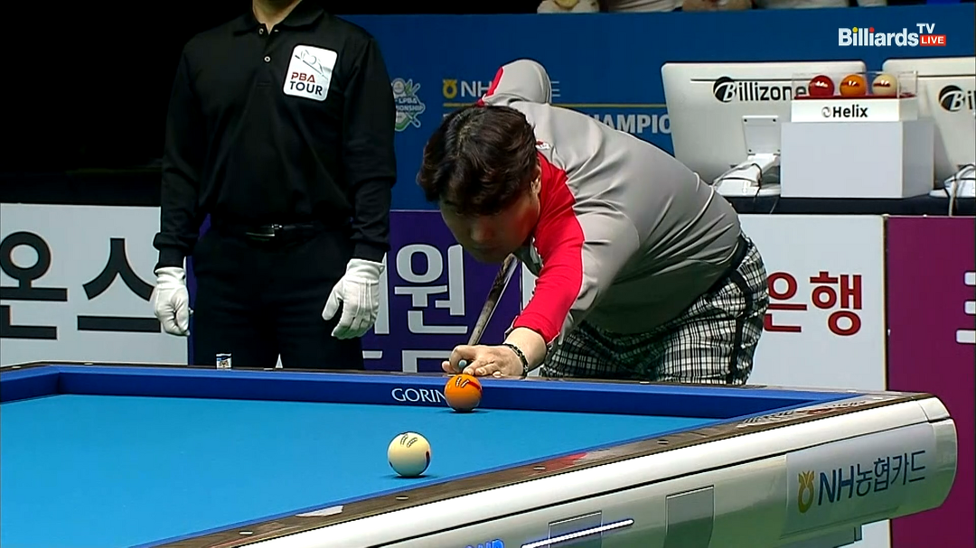 다음스포츠 | 6점 하이런으로 역전과 동시에 쿠드롱을 압박하는 박정근[NH농협카드 PBA 챔피언십 22-23]