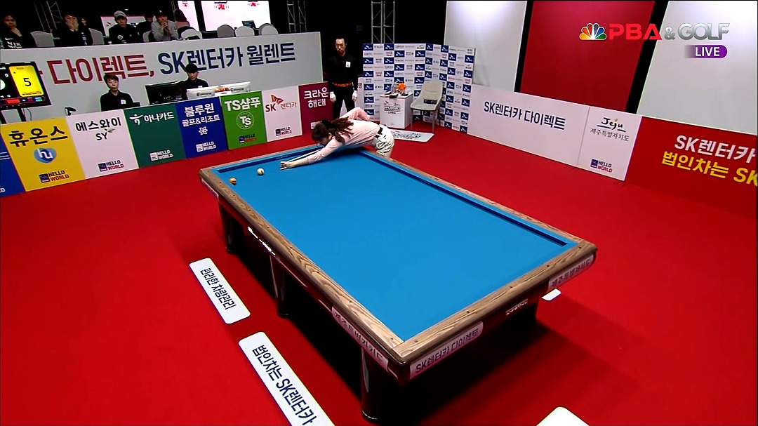 다음스포츠 | 연속 대회전 득점하며 바로 재역전하는 사키이[SK렌터카 제주 LPBA월드챔피언십2024]