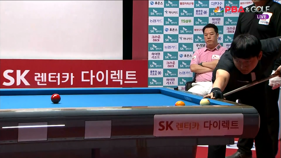 날카로운 스트록으로 6점 하이런하며 앞서나가는 이영훈[SK렌터카 PBA 월드챔피언십 2023] | 다음스포츠