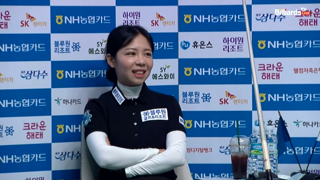 다음스포츠 | 1점은 보너스~ 1세트 뱅크샷으로 깔끔하게 따내는 김민영![NH농협카드 LPBA 챔피언십 23-24]