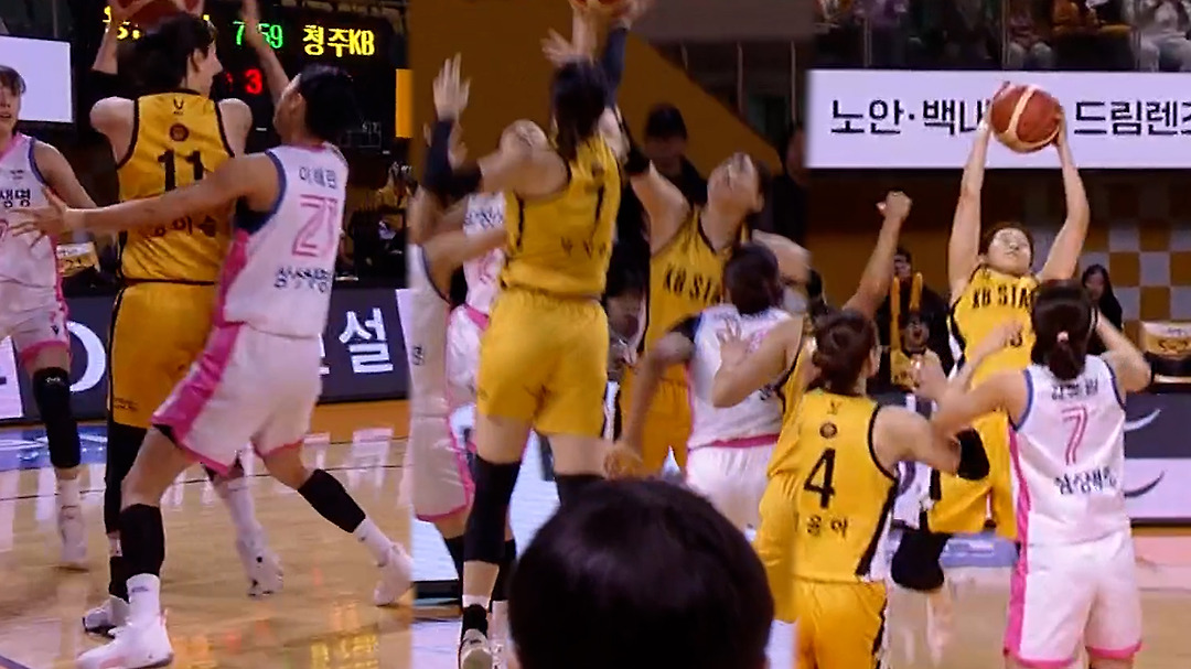 다음스포츠 | '정규 리그 우승팀의 리바운드!' 삼성생명을 몰아붙이는 KB스타즈 / 3Q