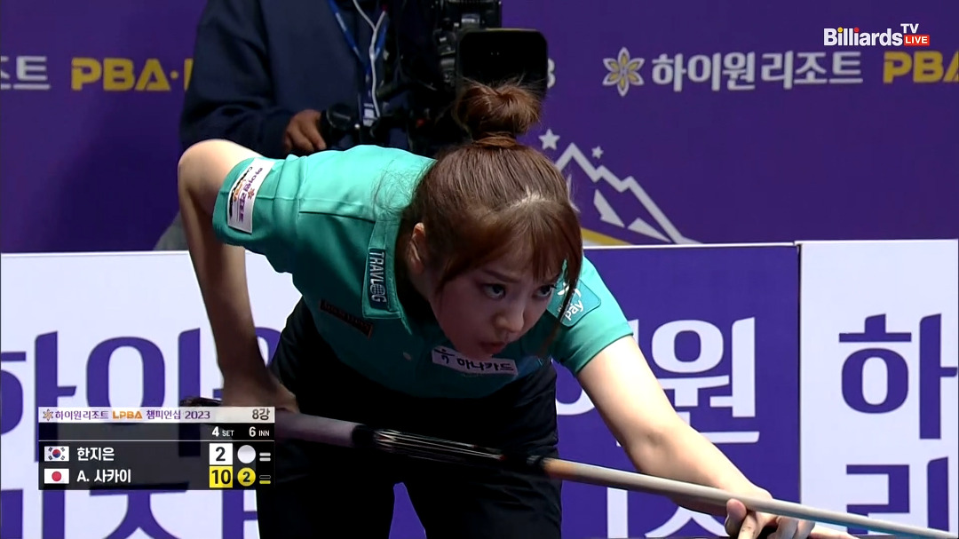 다음스포츠 | 완전한 분위기 반전!!5세트로 경기를 끌고가는 사카이[하이원리조트 LPBA 챔피언십 23-24]