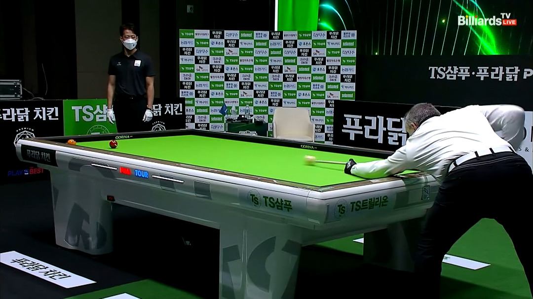 다음스포츠 | 감탄을 자아내는 쿠드롱의 세워치기 형태의 3뱅크샷[TS샴푸-푸라닭 PBA 챔피언십 2022]