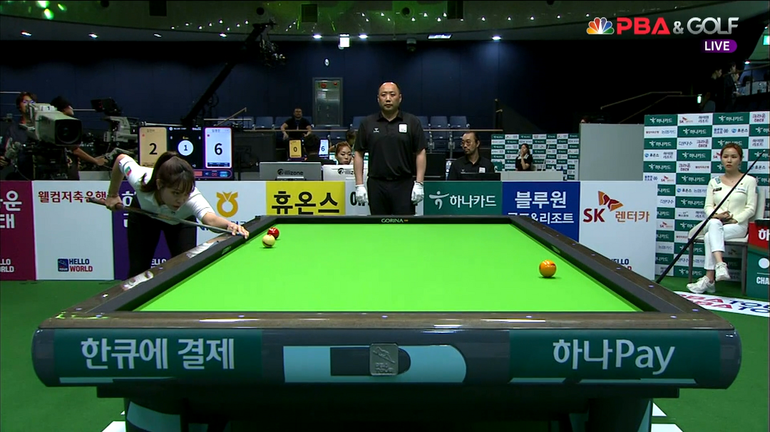 다음스포츠 | 코너 깊숙히 들어가는 옆돌리기 성공하면서 3득점 만들어내는 임경진![하나카드 LPBA 챔피언십 23-24]