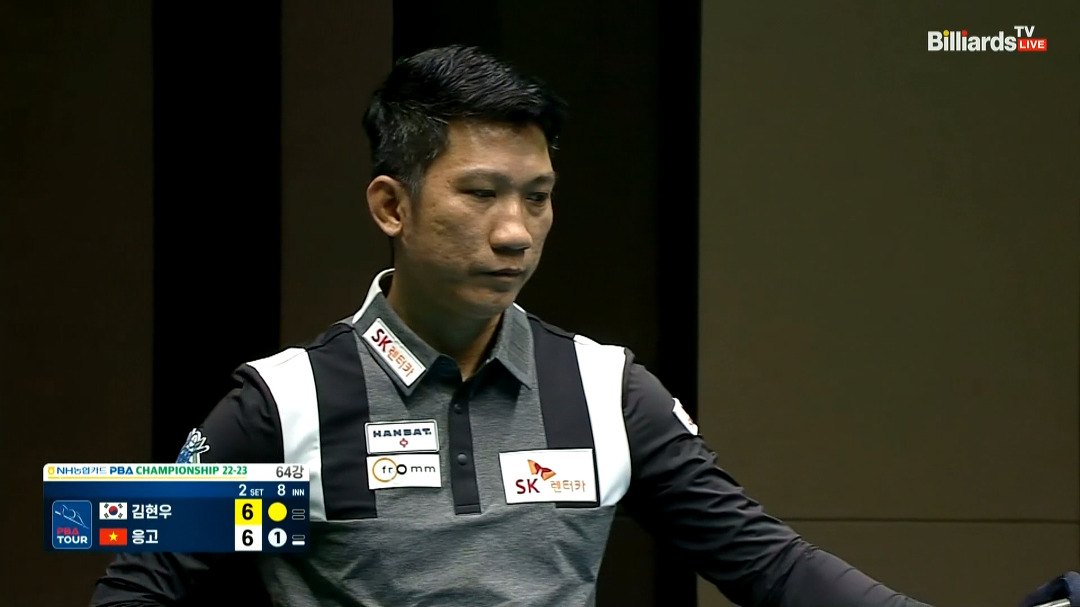 다음스포츠 | 5연속득점하며 2세트도 승기를 잡아가는 응고[NH농협카드 PBA 챔피언십 22-23]