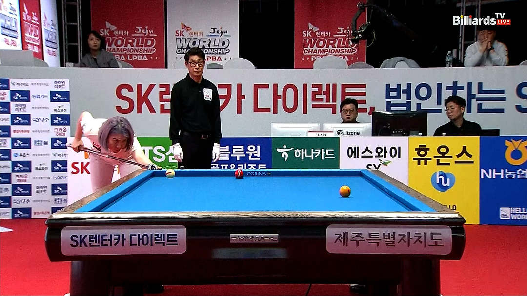 연속득점으로 스롱을 초조하게 만드는 오수정[SK렌터카 제주 LPBA월드챔피언십2024] | 다음스포츠